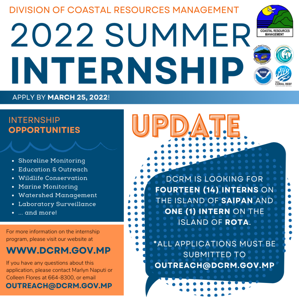 Summer Internship Program - Division of Coastal Resources Management